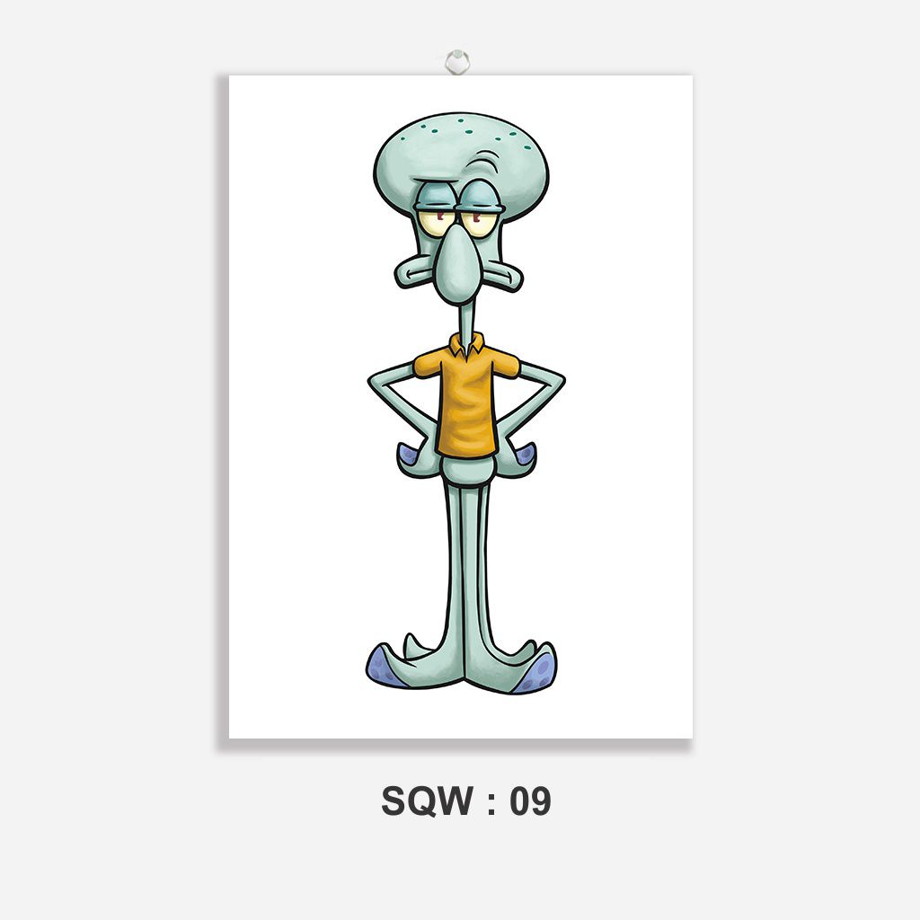 Jual Poster Hiasan Dinding Lukisan Repro Mahakarya Squidward Spongebob ...