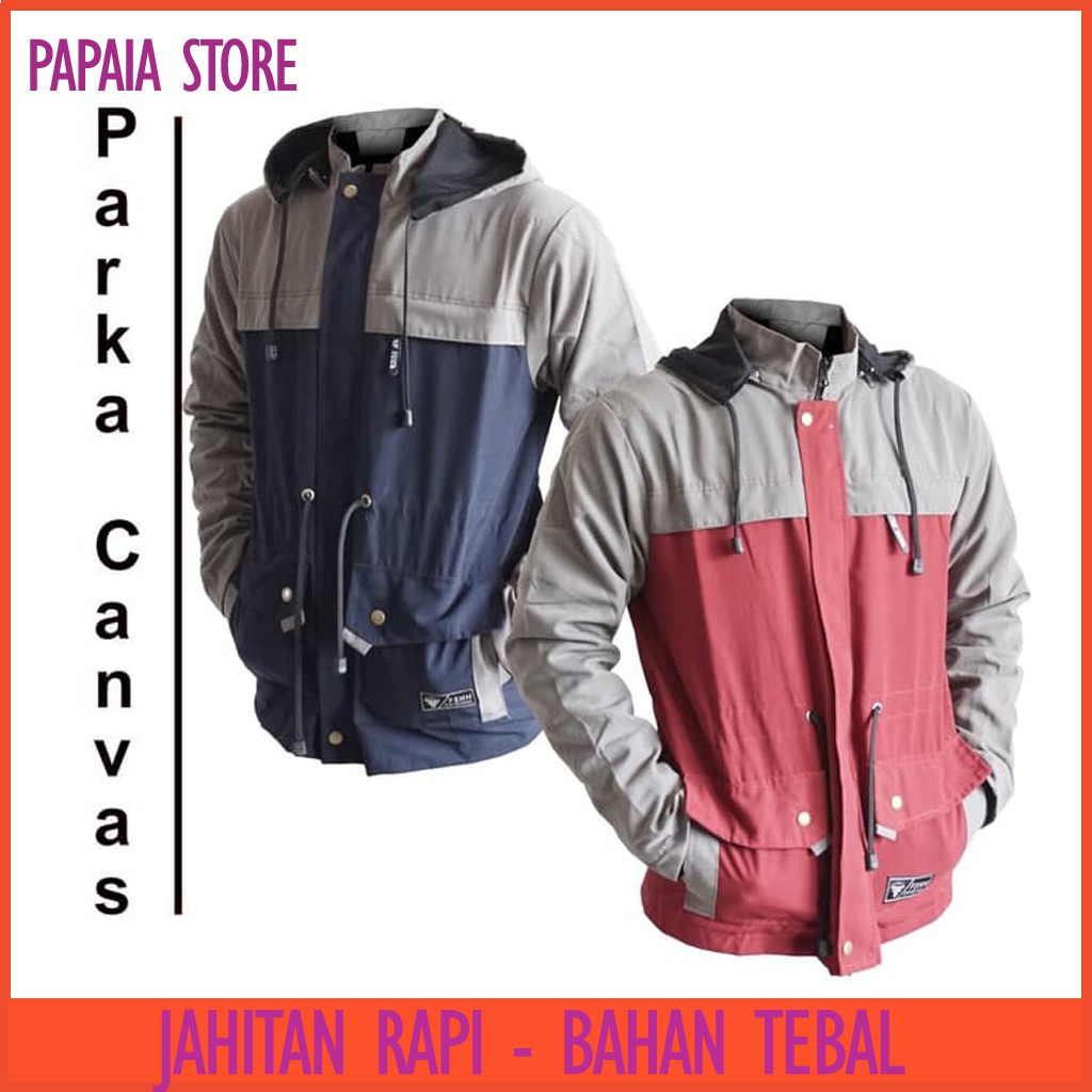 Jual Jaket Pria Jaket Hoodie Jacket Fashion Distro T0K2 Murah Pakaian Parka Canvas ORIGINAL ...