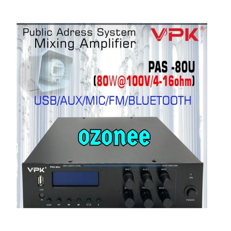 Jual AMPLI PUBLIC ADDRESS VPK PAS 80U 80 WATT ORIGINAL VPK PAS 80U | Shopee Indonesia