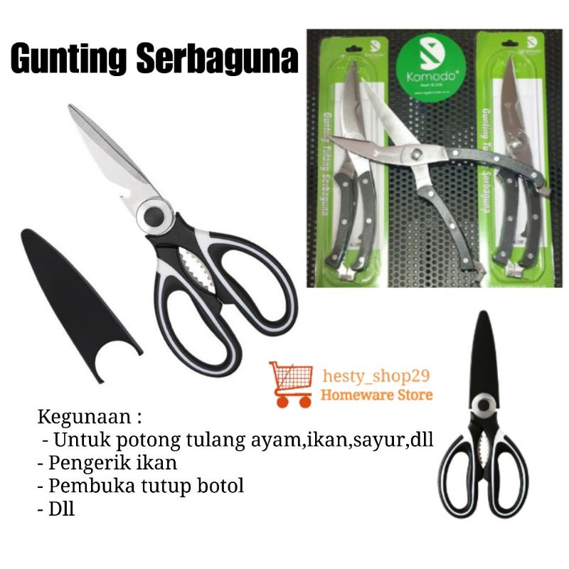 Jual Gunting Dapur Tajam Gunting Potong Tulang Daging ayam ikan Gunting ...