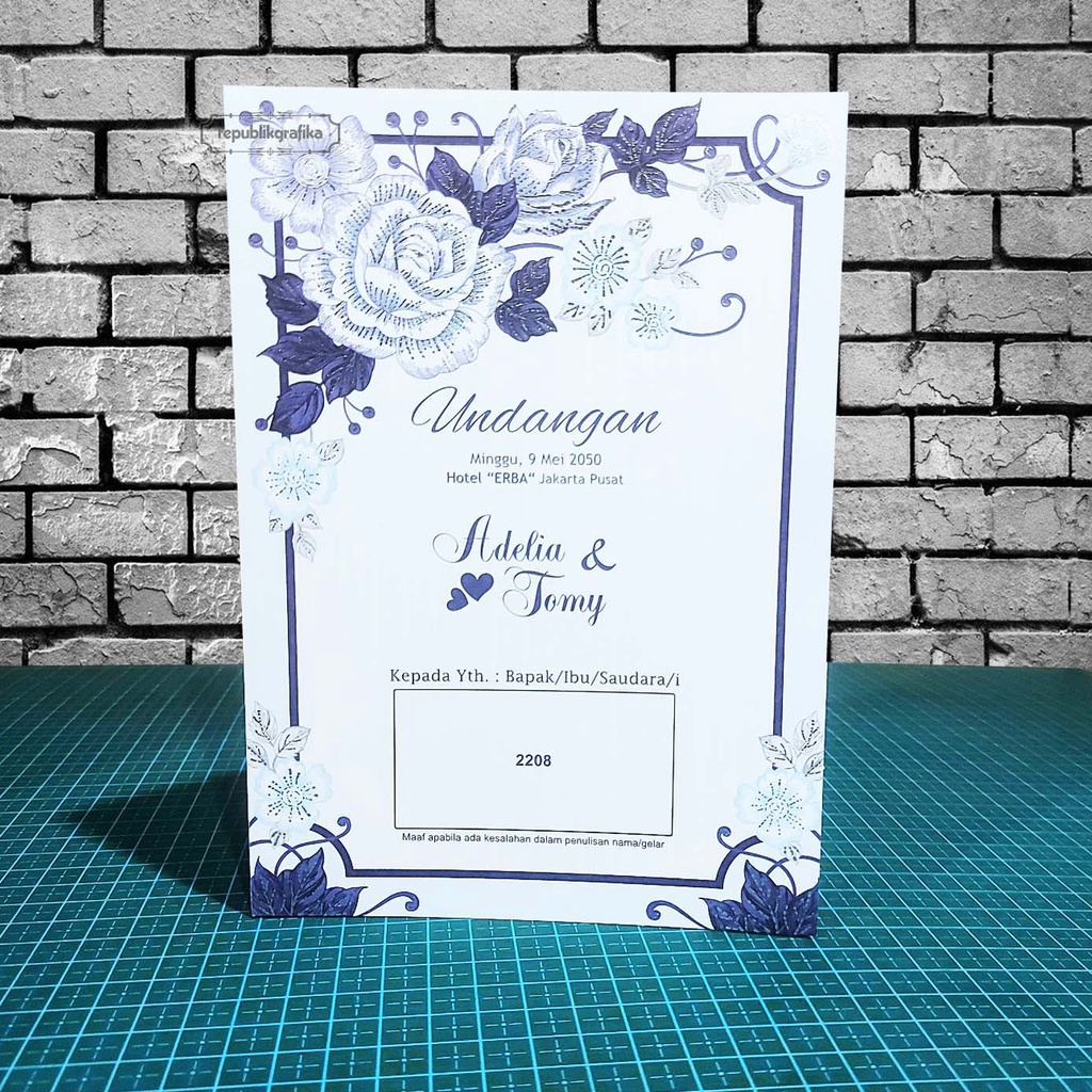 Jual CETAK UNDANGAN PERNIKAHAN MURAH MODEL ERBA 2208 , FREE PLASTIK OPP ...