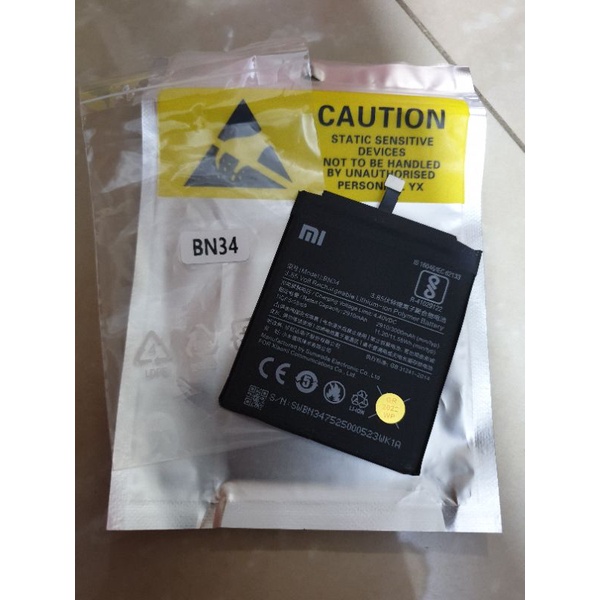 Jual Baterai Handpone Xiaomi Redmi 5A BN34 Original | Shopee Indonesia