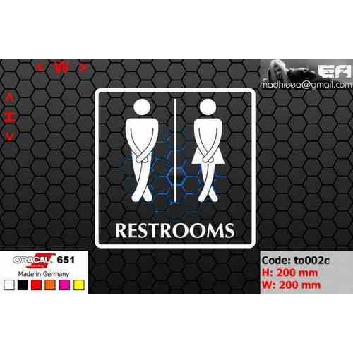 Jual ea cutting sticker / decal Code: to002c ( toilet ) | Shopee Indonesia