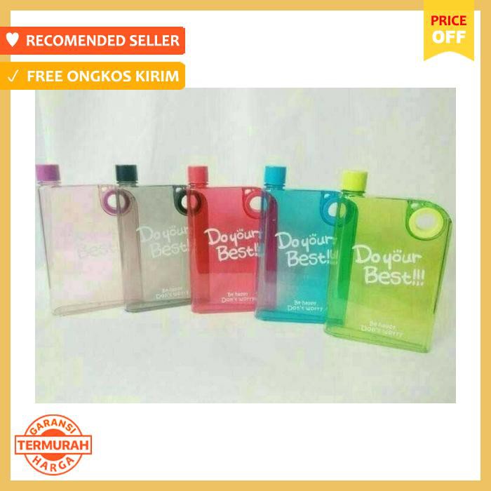 Jual Botol Minum Gepeng , Botol Memo A5 Do Your Best - Bekal - Botol ...