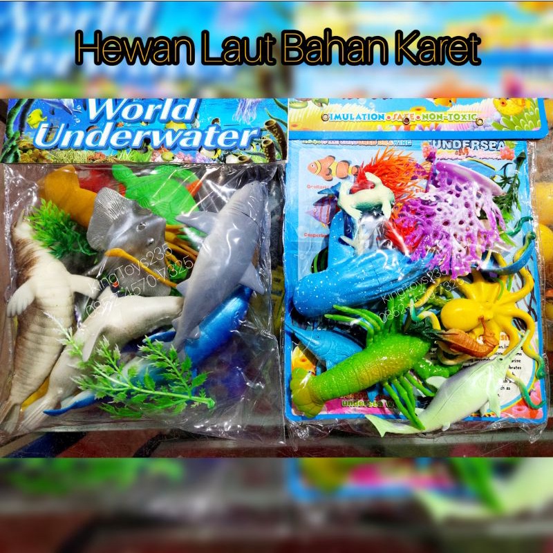 Jual Mainan Anak Hewan Binatang Laut Karet Bahan Tebal Sea Animal ...