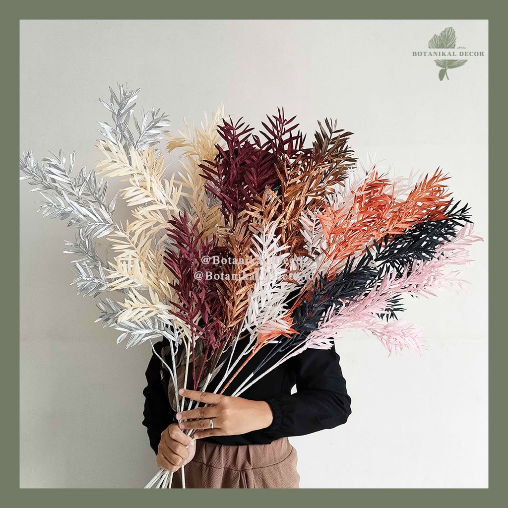 Jual Artificial Bamboo Grass Long Bunga Daun Rumput Bambu Hias Dekor ...