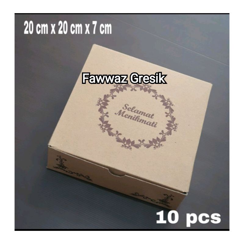 Jual (10 pcs) Kotak Nasi / Dus Makan Packing Box Eflute Coklat Kraft ...