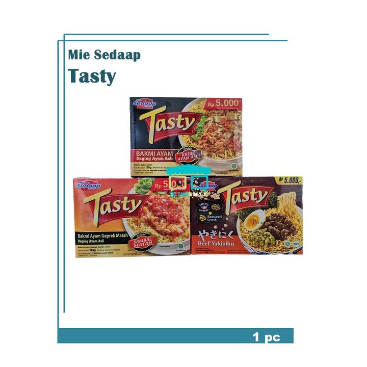 Jual Mie Sedaap Instant Tasty Real Meet Bakmi Ayam Geprek Beef Yakiniku ...