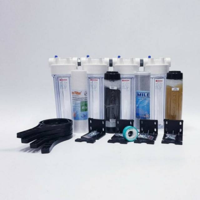 Jual Paket Filter Air Ledeng (4 Housing/ 5 Tahap) | Shopee Indonesia