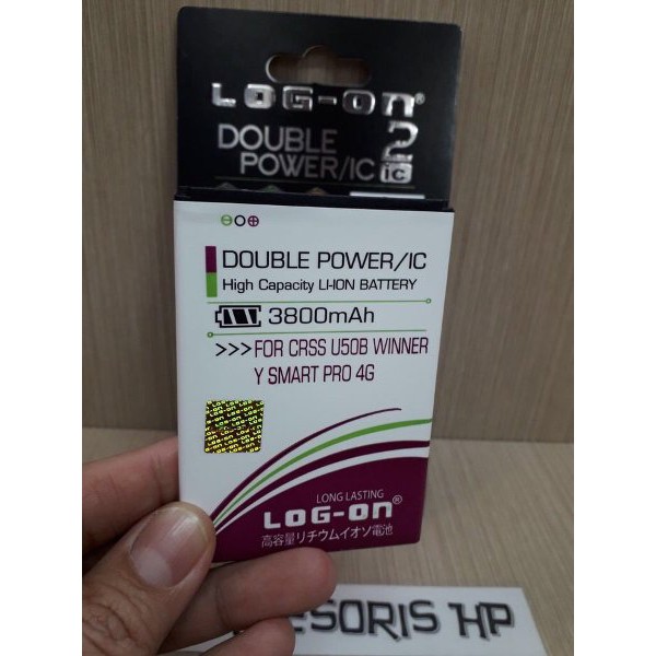 Jual Baterai Evercross U50B Winner Y Smart Pro 4G Batre LOG-ON Double Power 2 IC aah | Shopee ...