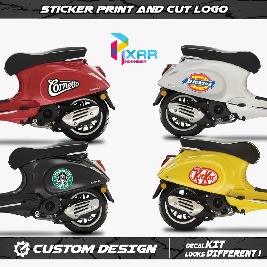Jual STIKER PRINT AND CUT STICKER LOGO CORNETTO DICKIES KITKAT VESPA ...