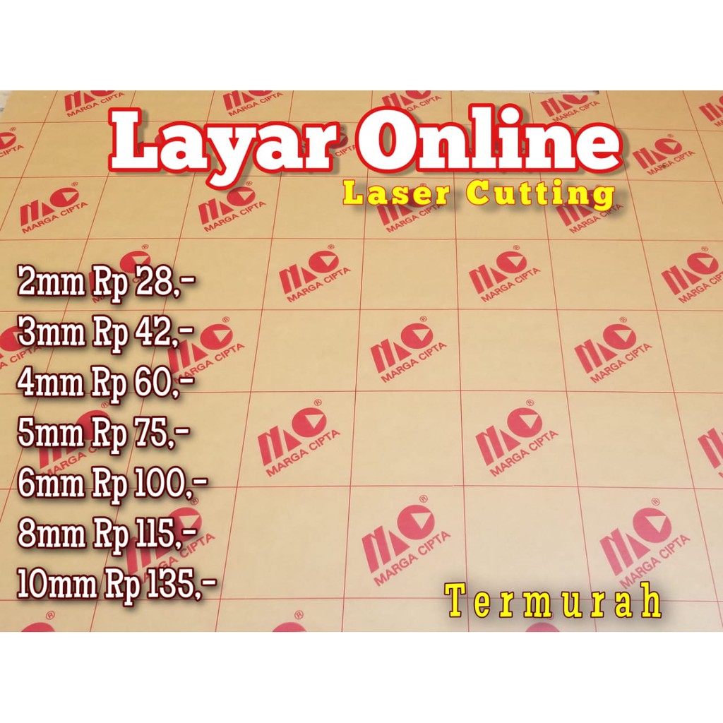 Jual Akrilik MARGA CIPTA Laser Cutting Acrylic Potong Laser Custom ...