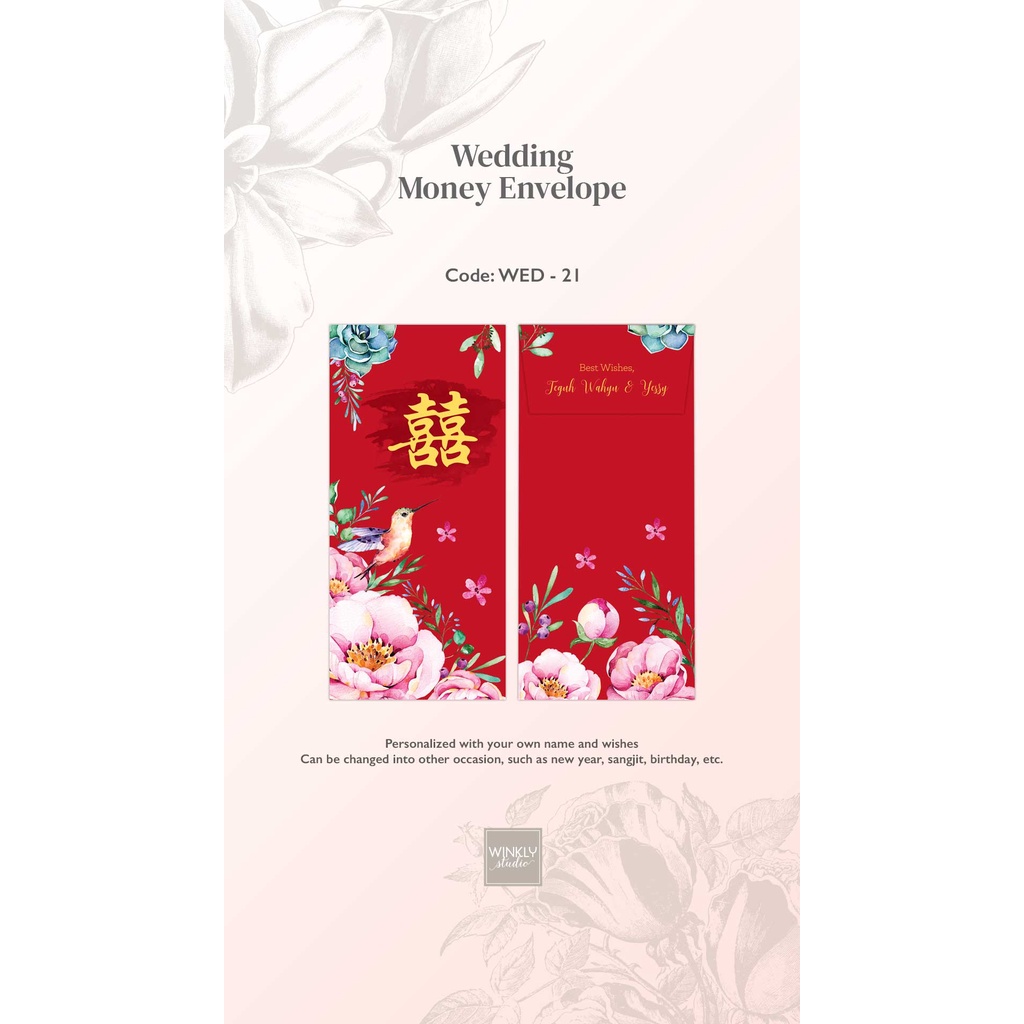 Jual Custom Angpao Wedding Envelope / Angpau Nikahan / Amplop Kondangan ...