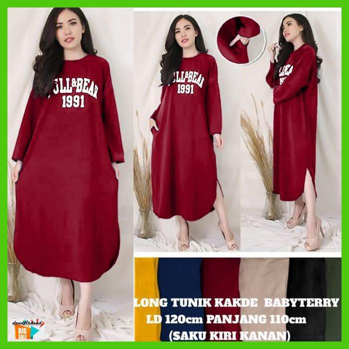 Jual KINUTMUSLIM- LONG TUNIK 1991 - MERAH -ASLI. | Shopee Indonesia
