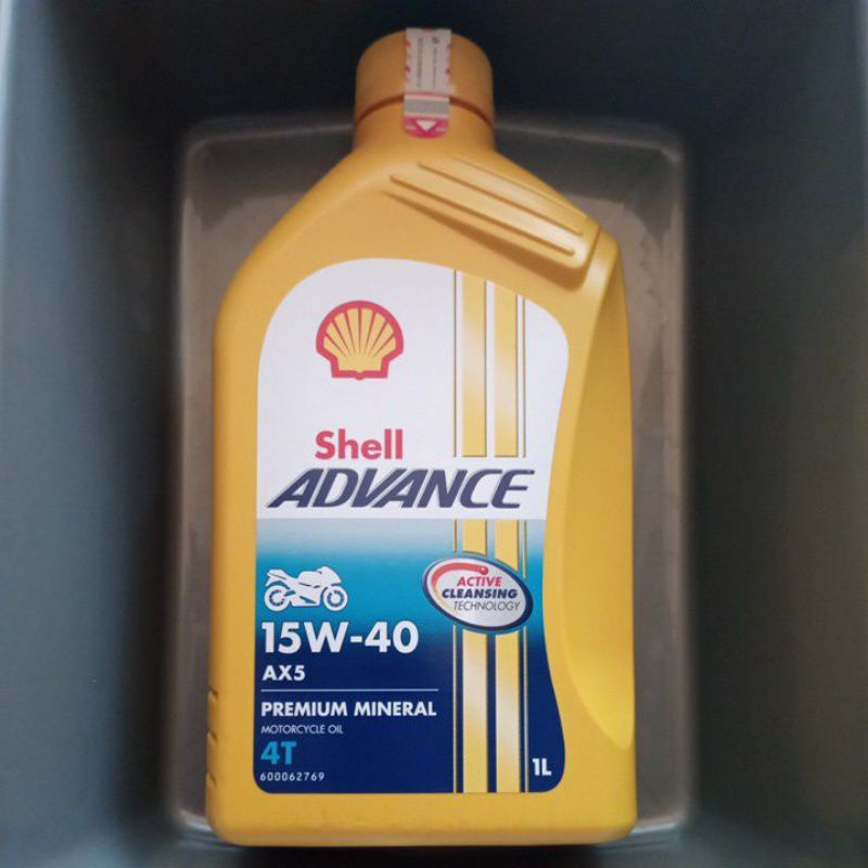 Jual Shell ADVANCE AX5 1L 15W-40(ORIGINAL 100%) | Shopee Indonesia