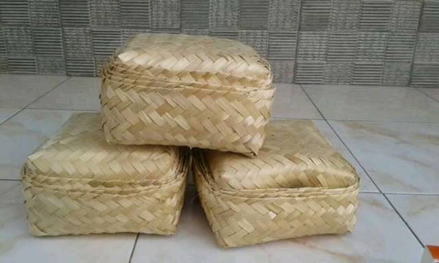 Jual 5 pasang besek tempat nasi bambu serbaguna | Shopee Indonesia