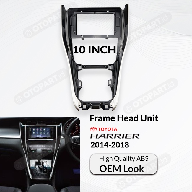Jual Frame Head Unit Toyota HARRIER 2014-2018 10" inch OEM | Shopee ...