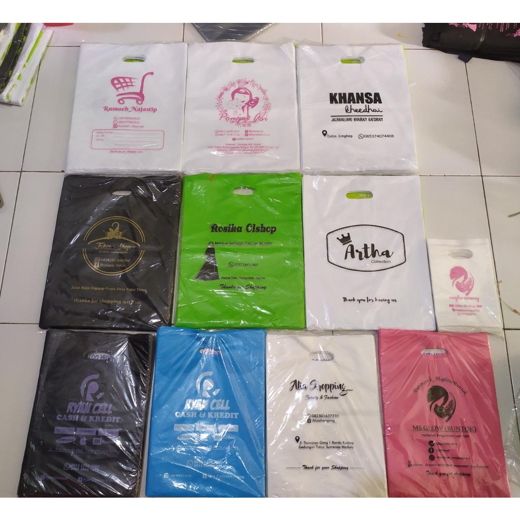 Jual plastik packing /plastik olshop /plastik sablon /custom sablon ...