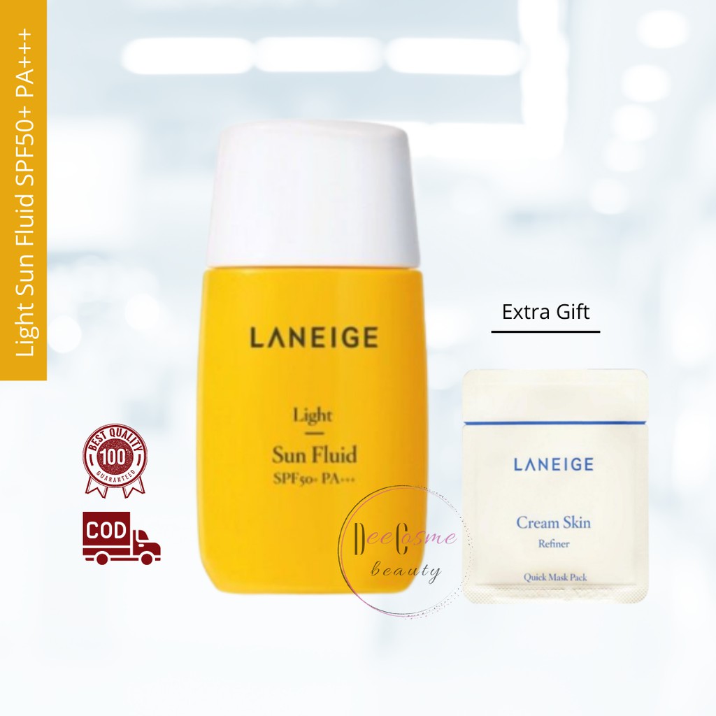 Jual LANEIGE Light Sun Fluid SPF50 PA +++ 50ml / Suncreen / Laneige Sun ...
