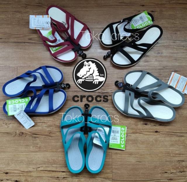 Jual Crocs maryjane sandal swiftwater woman/Crocs swiftwater / Sendal ...