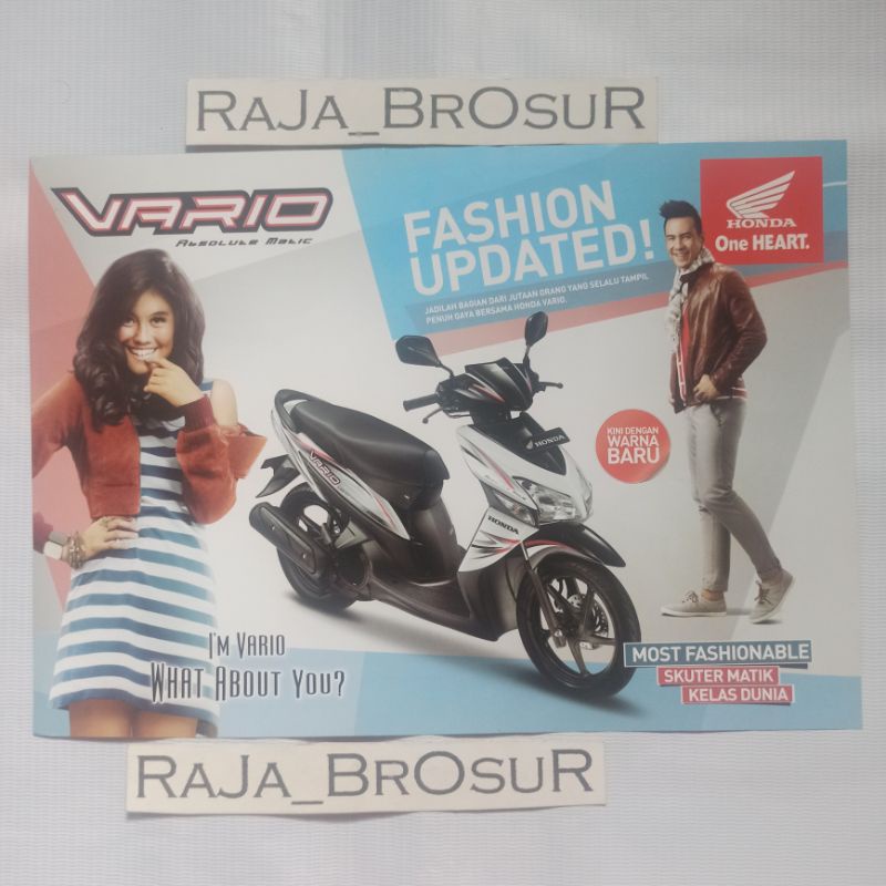 Jual Poster brosur katalog flyer Honda Vario Karburator Karbu/Vario ...