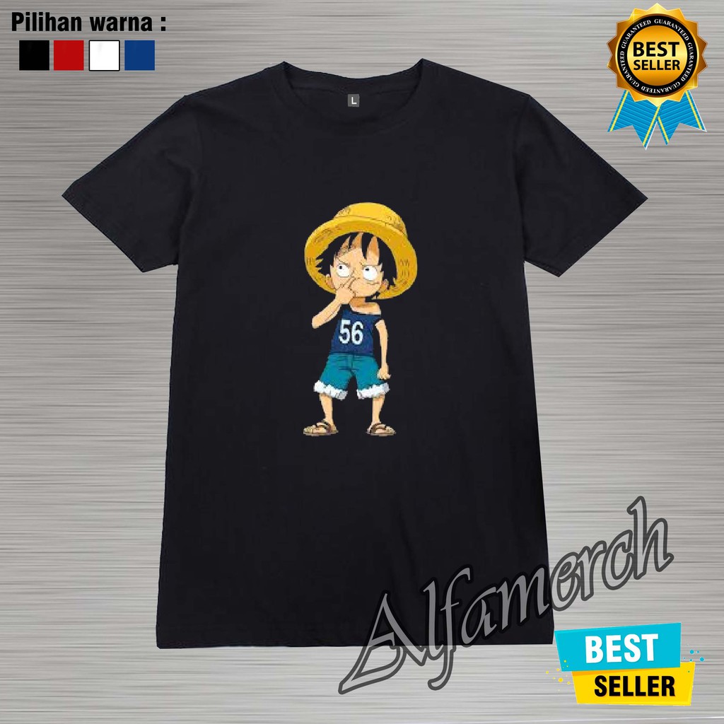 Jual Baju Kaos LUFFY LUFY ONE PIECE Keren Pria Wanita Murah Distro KAOS ...