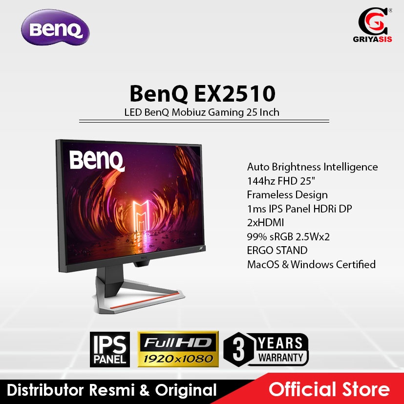 Jual Monitor LED BenQ Mobiuz Gaming 25 Inch EX2510 | Shopee Indonesia