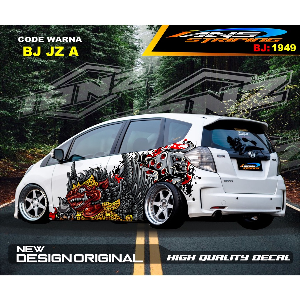 Jual STIKER DECAL MOBIL HONDA BRIO / STICKER BODY SAMPING MOBIL JAZZ ...
