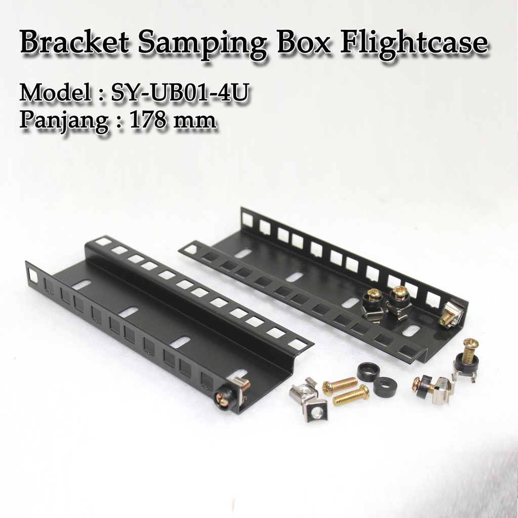 Jual 2 Pcs Plat Rack Box Flightcase / Bracket Samping UB01-4U Hard Case ...