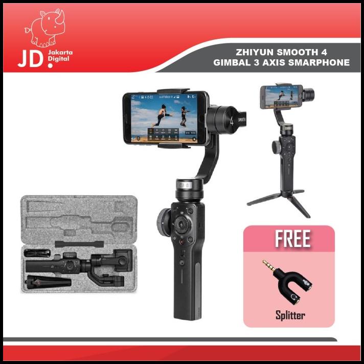 Jual Jakarta Digital Stabilizer Zhiyun Smooth 4 Gimbal 3-Axis Smartphone | Shopee Indonesia