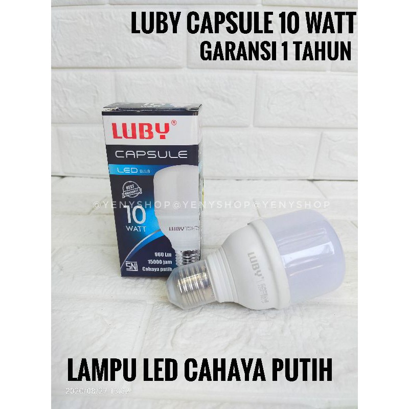 Jual LAMPU LED LUBY CAPSULE 10 WATT garansi 1 TAHUN cahaya putih ( SNI ) | Shopee Indonesia
