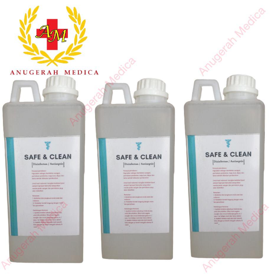 Jual Desinfektan Antiseptic Safe and Clean 1 L Cair | Shopee Indonesia
