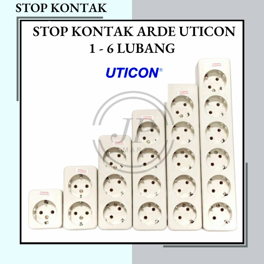 Jual Stop Kontak Arde Uticon 1 2 3 4 5 6lubang socket terminal kuningan | Shopee Indonesia