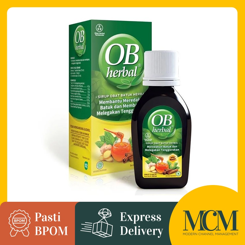 Jual OB Herbal Obat Batuk - 60 mL - Membantu Meredakan Batuk | Shopee ...