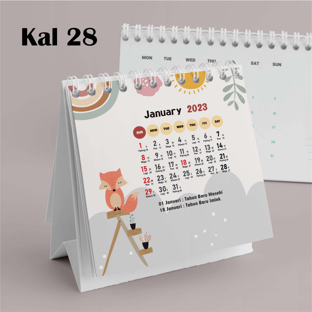 Jual Hanabi Kalender Mini 2024 / Kalender Meja 2024 Custom KAL28 ...