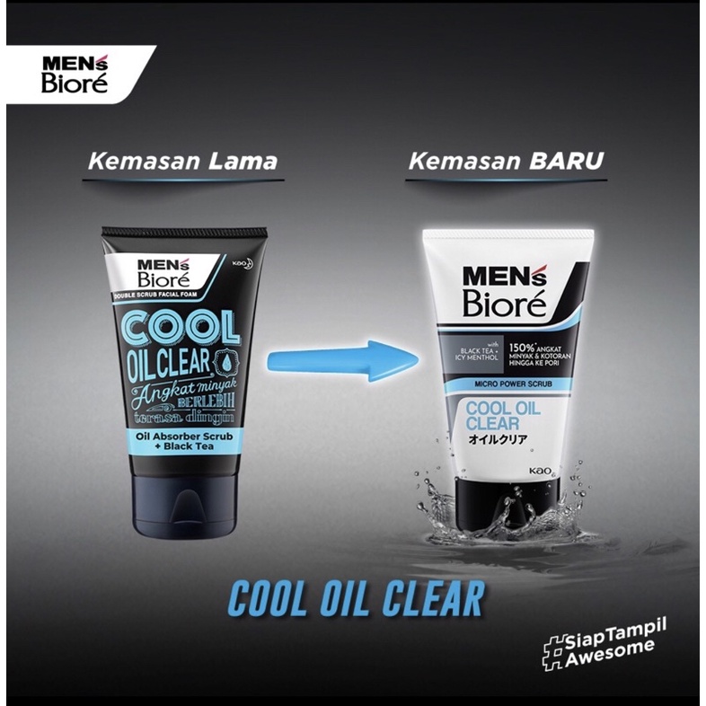 Jual Men's Biore Double Scrub Cool Oil Clear Sabun Muka Pria 100 gram | Shopee Indonesia