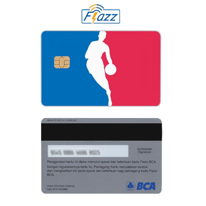 Jual NBA Bola Basket Kartu E-Money Flazz BCA Gen 2 NFC Custom Card ...