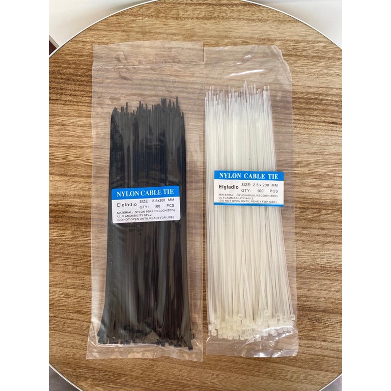 Jual Kabel Ties, Tali Ties Putih harga 1pack isi 100pcs / Kabel Ties 2.5 x 200 mm (20cm) isi ...