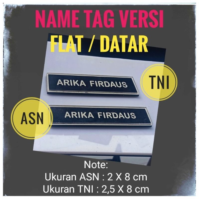 Jual PILIHAN LENGKAP NAME TAG - ASN - PNS - TNI - POLISI - BHAYANGKARI ...