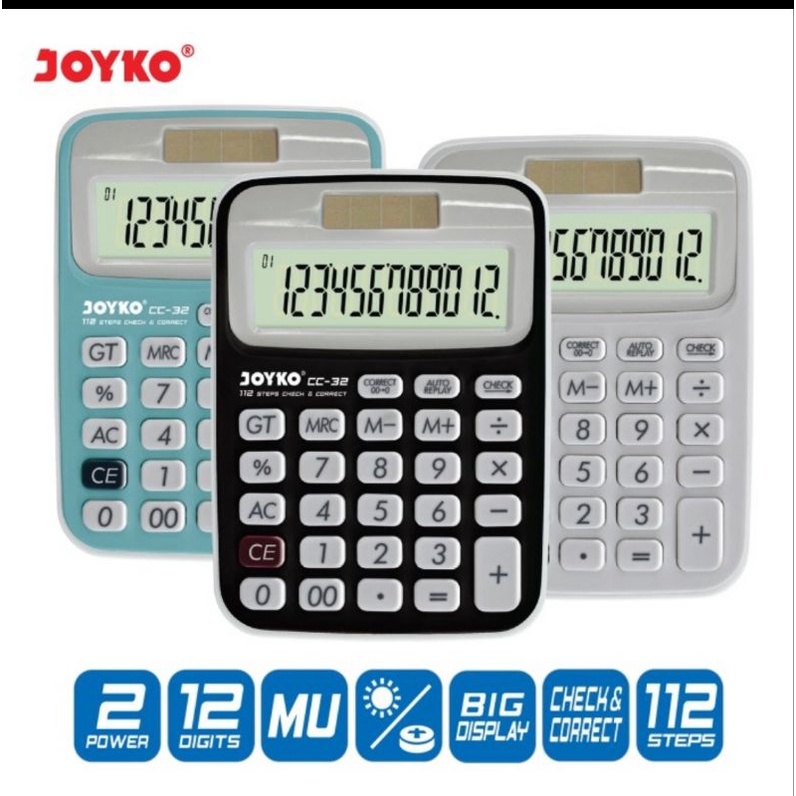Jual Kalkulator JOYKO CC 32 - Calculator Check & Correct (Bisa Cek ...