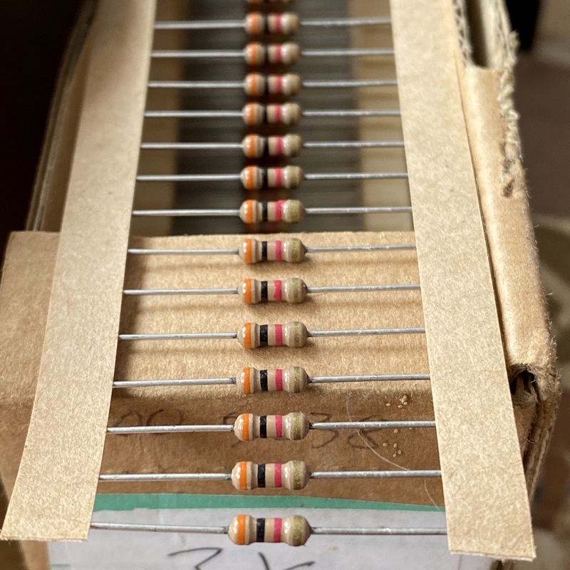 Jual resistor 3k 1/2watt coklat original japan bodi kecil ready ...