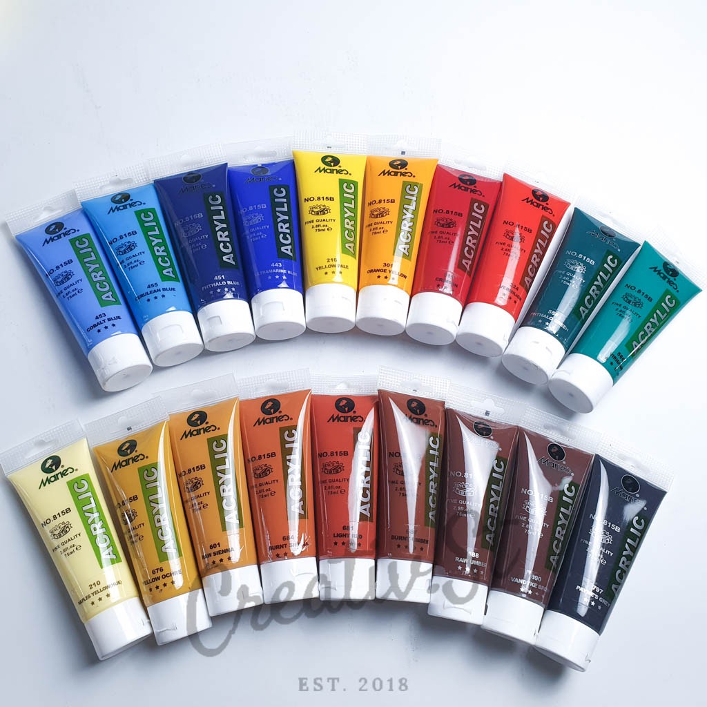 Jual MARIES Cat Acrylic 75 Ml Paint Acrylic Colour Part 2 Cat Akrilik ...