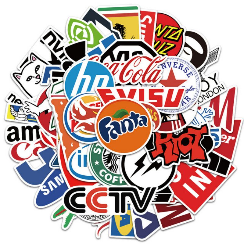 Jual Stiker Merek Terkenal Pack Style 260246- Stiker Aesthetic Keren ...