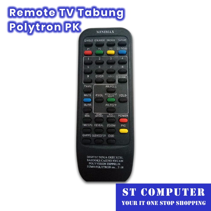Jual Remote TV Polytron Tabung Oem Kompatible Remot TV Polytron ...