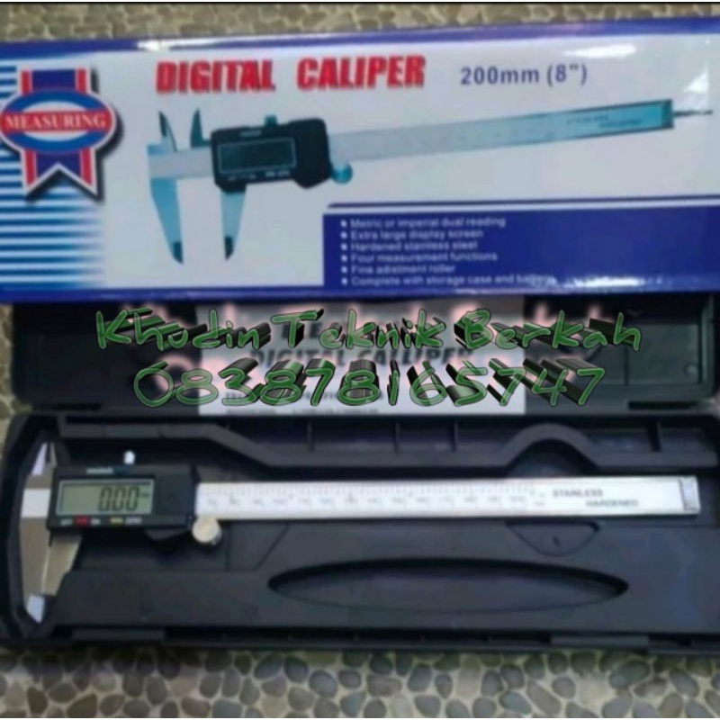 Jual Sigmat Digital Jangka Sorong Manual Electrical 0-200 mm Caliper 8 Inch | Shopee Indonesia
