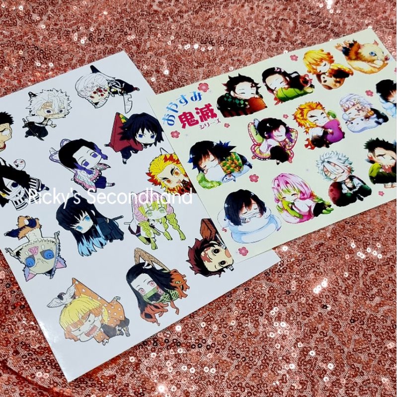 Jual Demon Slayer sticker sheet Kimetsu no Yaiba stiker anime KNY ...