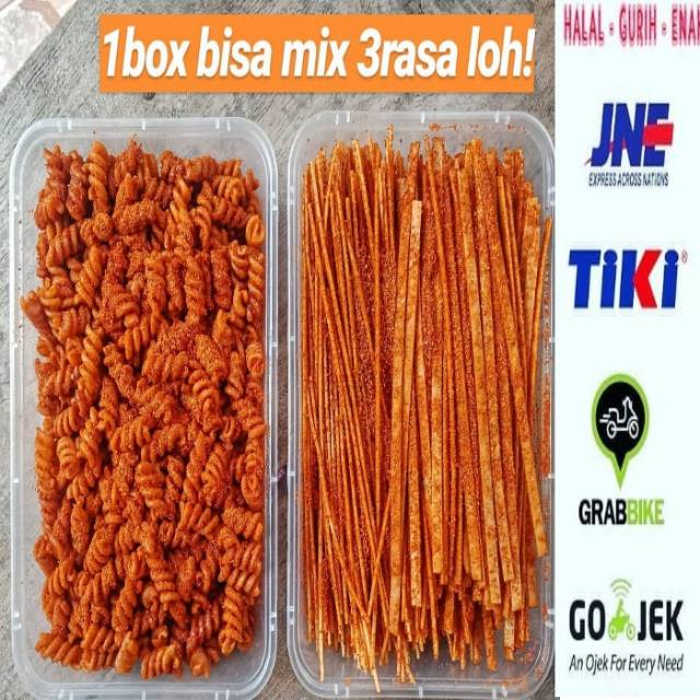 Jual 1 BOX ISI 3 MACAM CEMILAN JAJANAN SNACK MI LIDI MAKARONI CIHUY ...