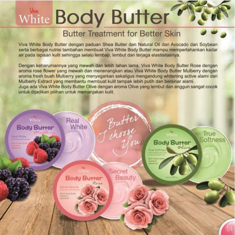 Jual Viva White Body Butter 200gr (tersedia 3 varian) | Shopee Indonesia
