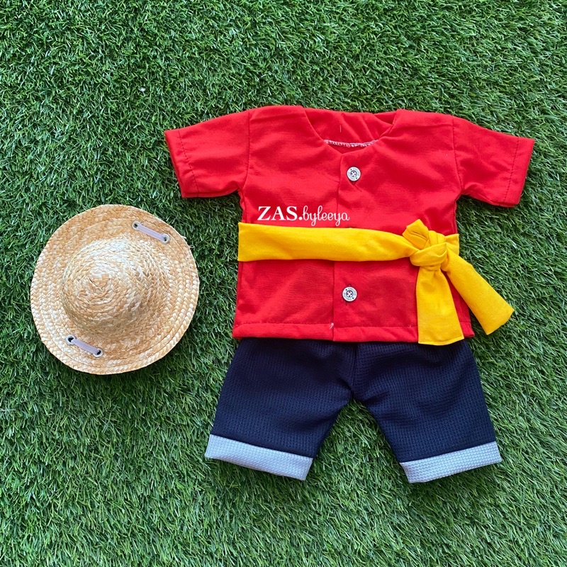 Jual KOSTUM ONE PIECE NEWBORN, KOSTUM LUFFY TOPI JERAMI, BAJAK LAUT ...