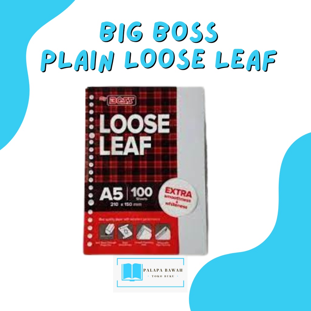 Jual KERTAS BINDER BERGARIS/ POLOS/ LOOSE LEAF / BIG BOSS A5 ISI 100 LEMBAR | Shopee Indonesia